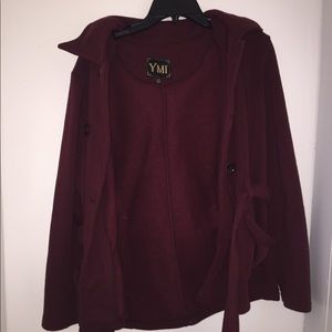 YMI | Jackets & Coats | Ymi Maroon Fleece Jacket | Poshmark